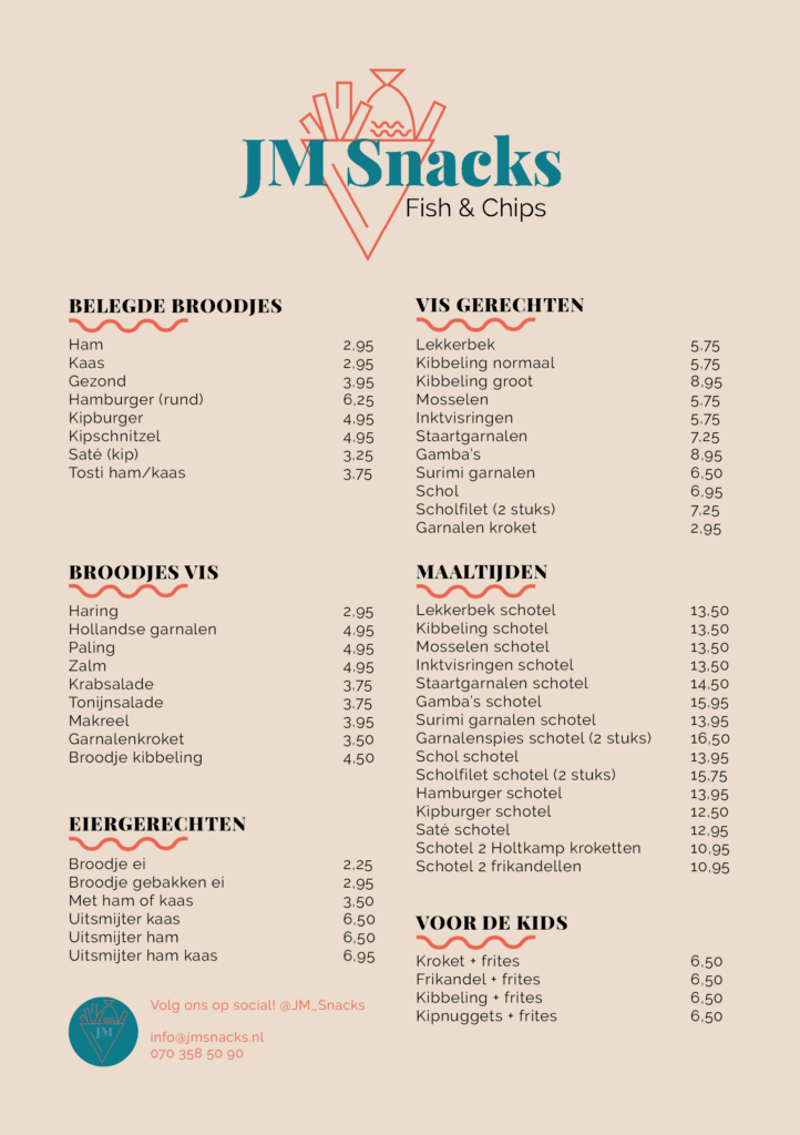 Menu – JM Snacks